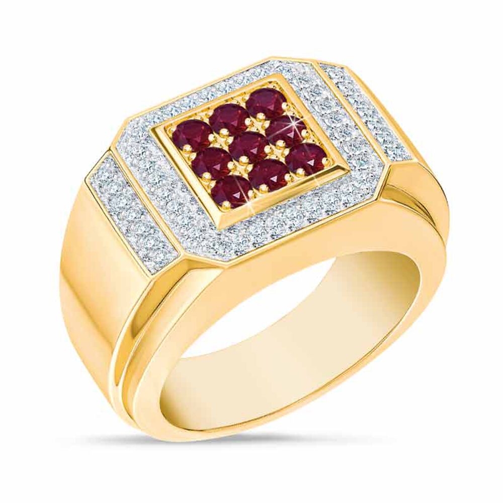 Birthstone Distinction Men's Ring