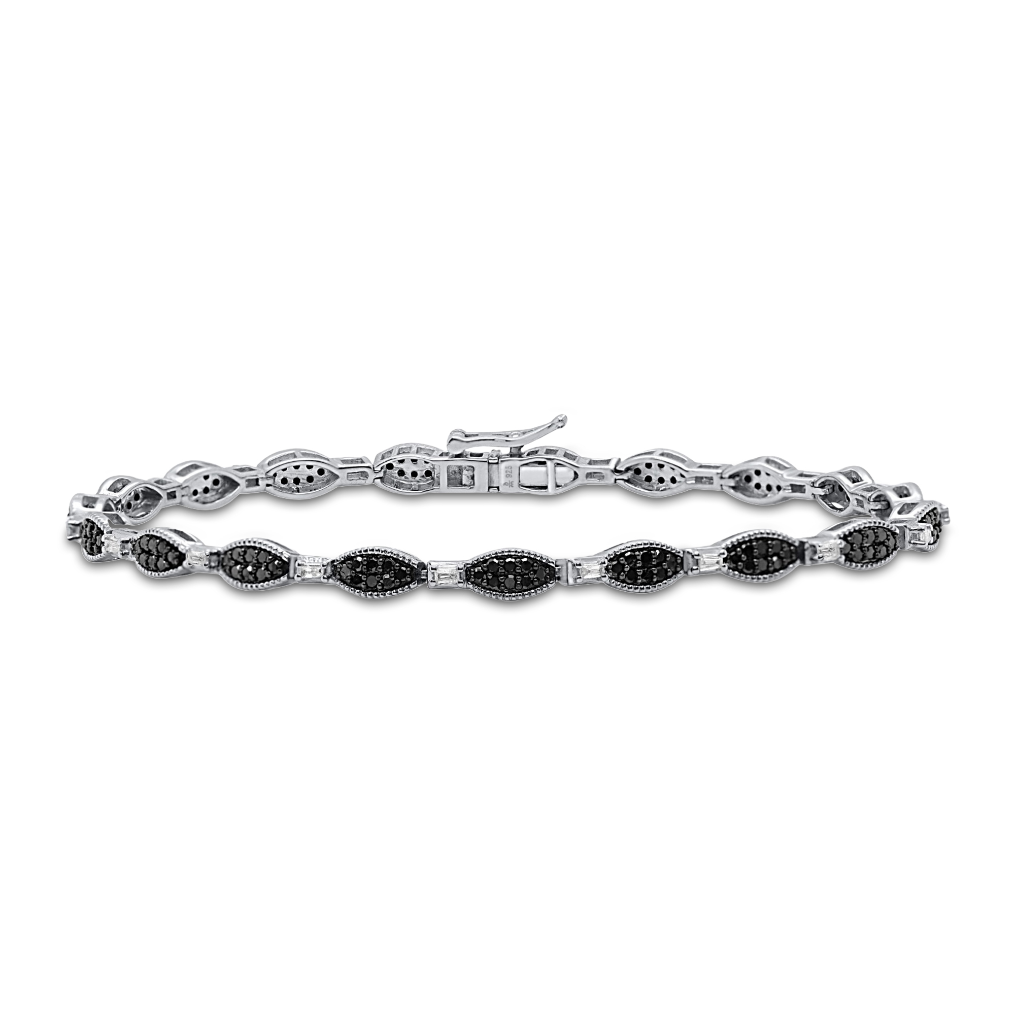 Black and white diamond bracelet store